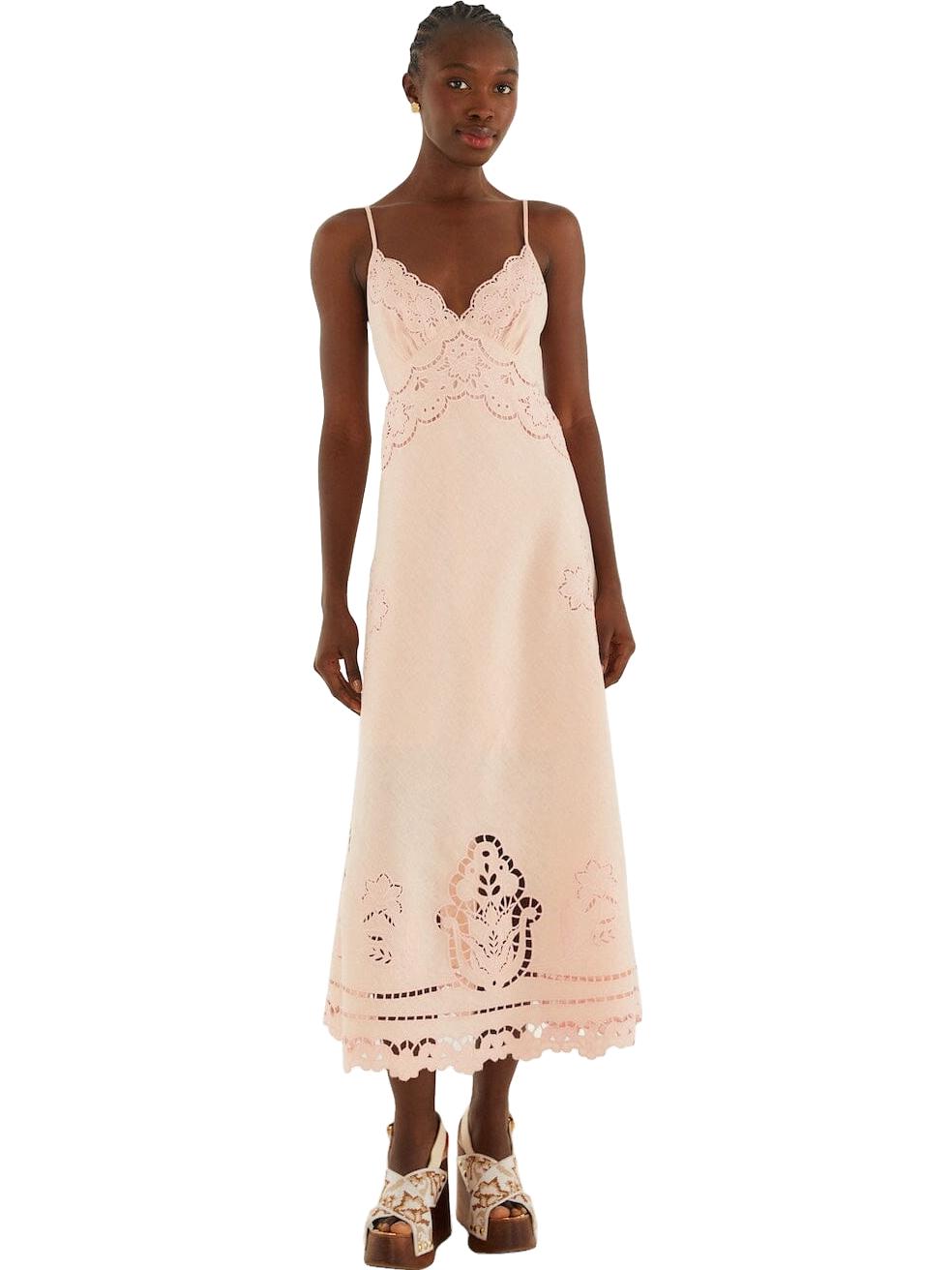 FARM RIO Richelieu Euroflax™ Premium Linen Slip Midi Dress